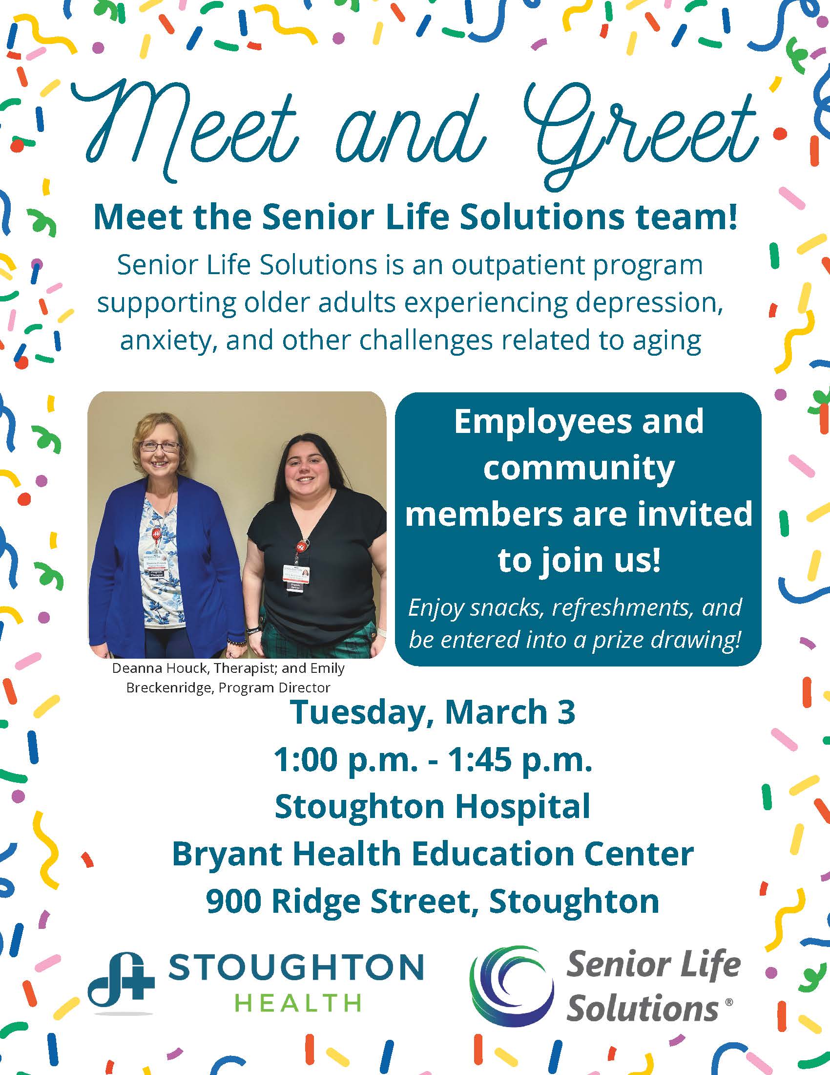 Senior Life Solutions Meet & Greet - Stoughton Health